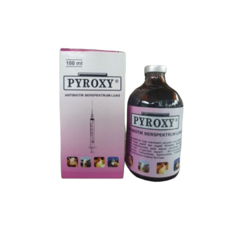 Jual Pyroxy / Kemasan 100 ml / antibiotik pernafasan dan pencernaan ...
