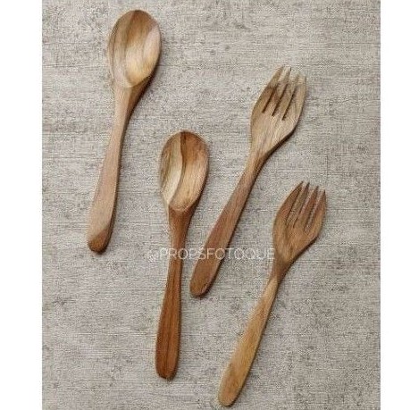 Jual Set Sendok Garpu Kayu - Jati | Shopee Indonesia