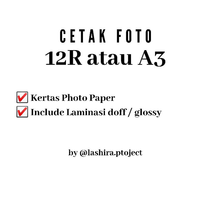 Jual Cetak Foto ukuran 10R 12R atau A3 print dengan kertas Photo Paper ...