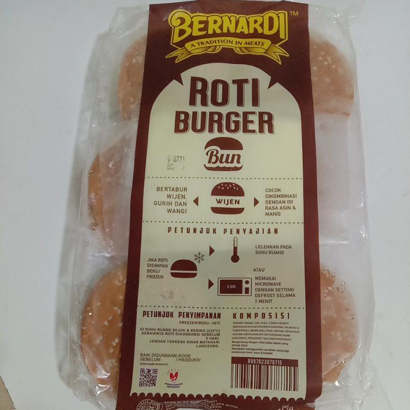 Jual ROTI BURGER WIJEN BERNARDI 300 GR ISI 6 BIJI | Shopee Indonesia