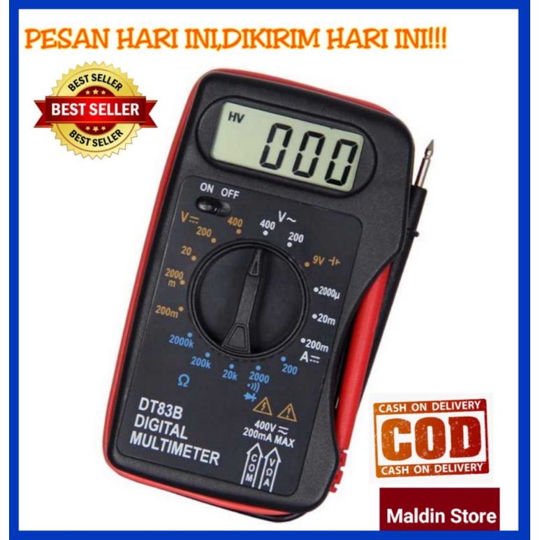 Jual Alat Ukur Kelistrikan Multimeter Multitester Avometer Digital Mini ...