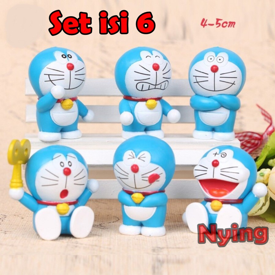 Jual Figure / Miniatur Topper Doraemon set isi 6 Pajangan Termurah ...