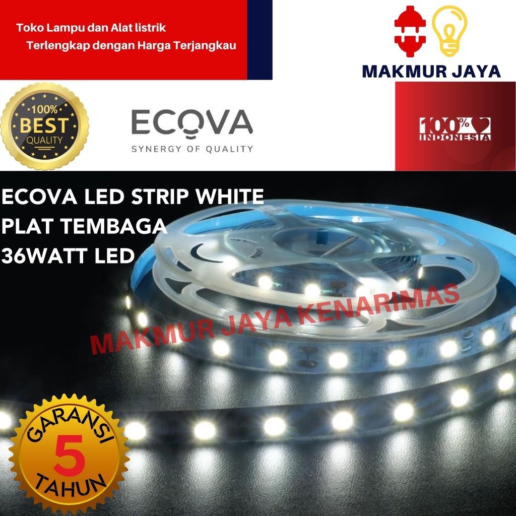 Jual LED STRIP LIGHT MATA BESAR 5050 SMD IP33 36W WATT 12V INDOOR 5 ...