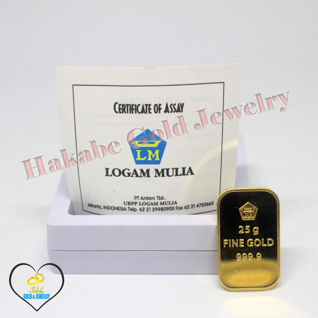 Jual Emas Batangan ANTAM Logam Mulia LM 24K Gold Bar Gold Fine Gold 25 ...