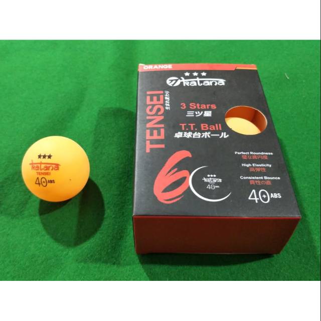 Jual Bola tenis meja / bola pingpong Katana 40+ 3 stars 1 pak isi 12 pcs | Shopee Indonesia