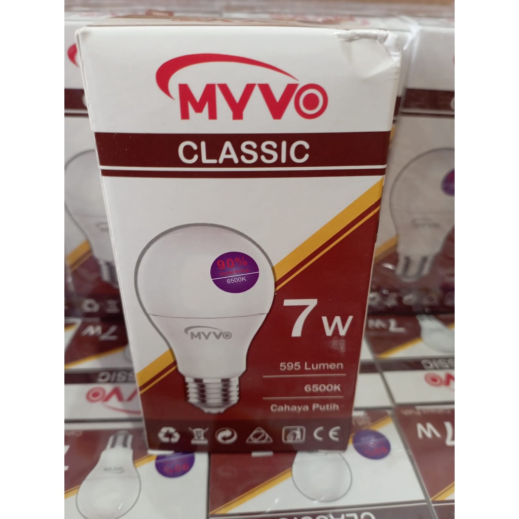 Jual lampu led myvo classic 7 watt bergransi 2 tahun led bulb | Shopee Indonesia