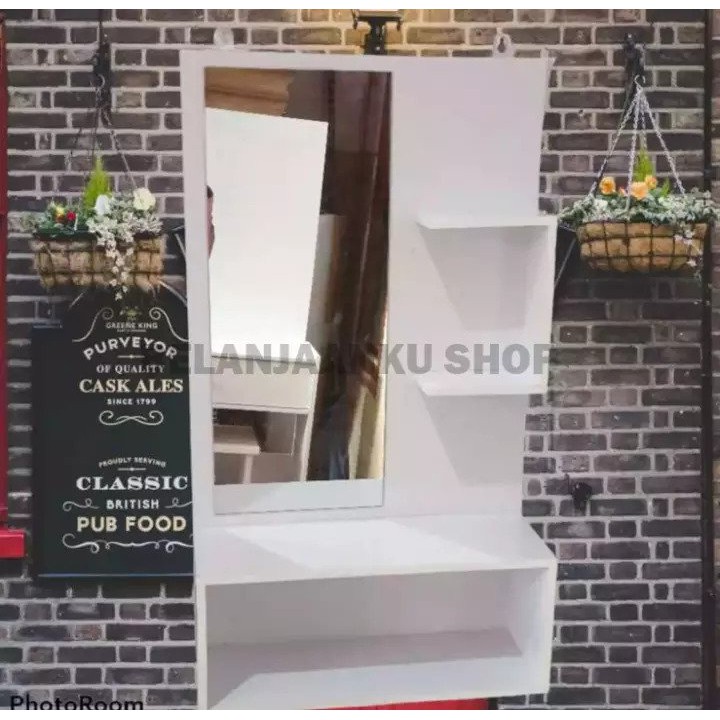 Jual Meja Rias / Rak Rias Gantung Kaca Mini Minimalis | Shopee Indonesia