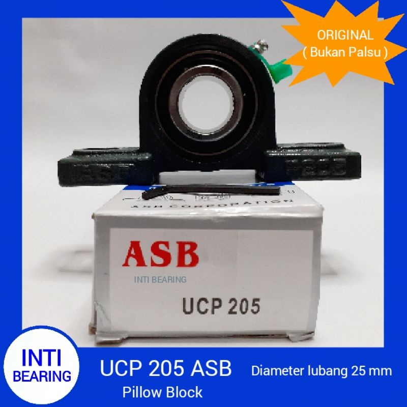 Jual PILLOW BLOCK UCP 205 ASB ASLI UNTUK AS 25 MM BEARING DUDUK ORIGINAL LAHER BANTALAN | Shopee ...