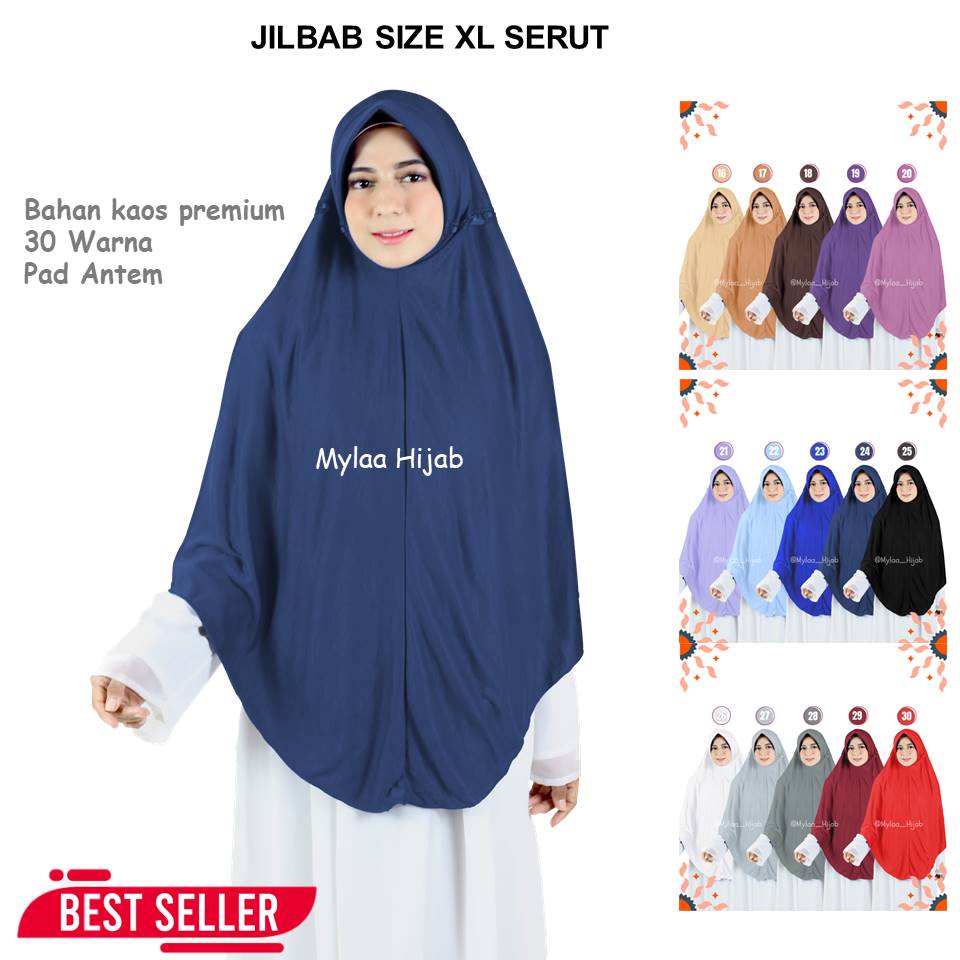 Jual Jilbab Hijab Bergo Instan XL TALI SERUT Anak Sekolah Dewasa Bahan ...