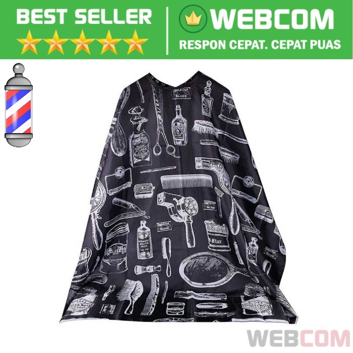 Jual Jubah Apron Pangkas Rambut Salon Barbershop Cape Kain Cukur Rambut ...