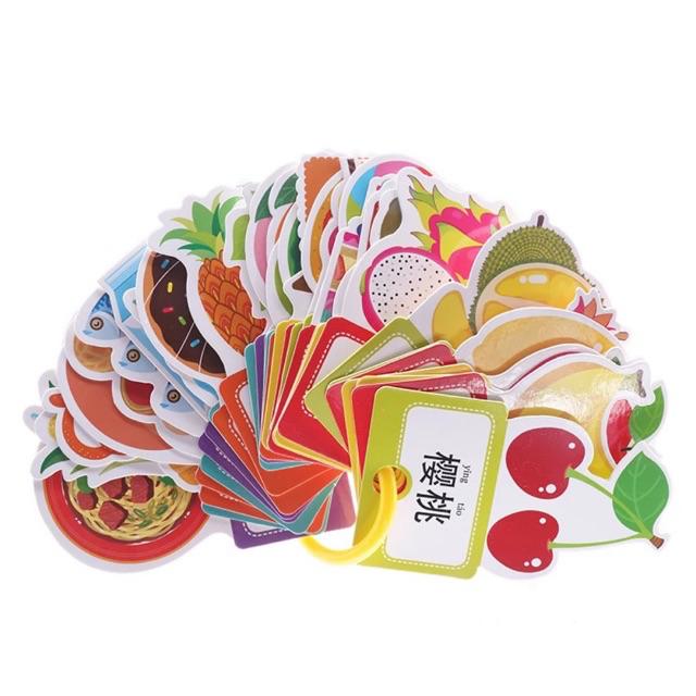 Jual Flash card mandarin english pinyin - colorful flashcard - kartu ...