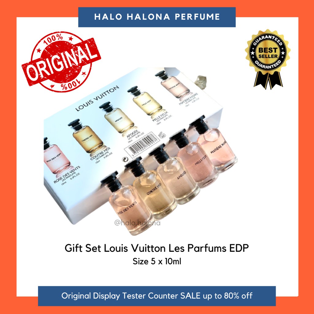 Jual Gift Set Louis Vuitton Les Parfums 5pcs Set Box Segel Parfum ...