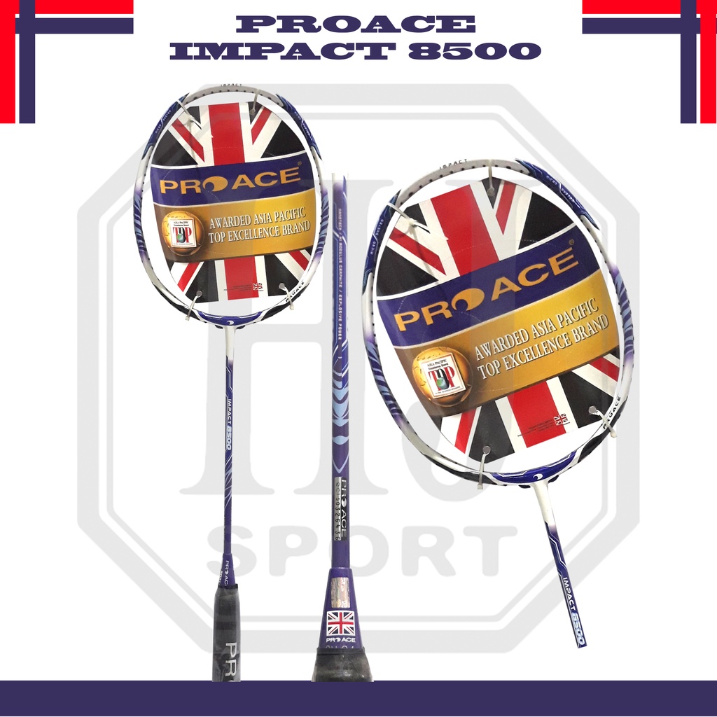 Jual Raket Badminton Original Pro Ace Impact 8500 Bonus Komplit ...