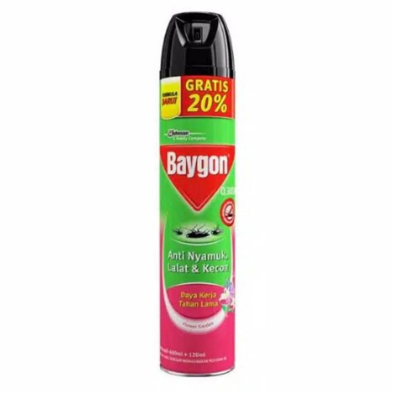 Jual Baygon Aerosol Flower Garden merah 600ml | Shopee Indonesia