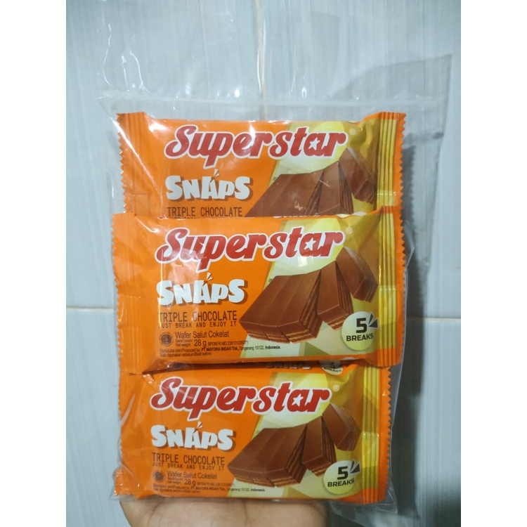 Jual WAFER SUPER STAR SNAPS 1 BOX ISI 12PC KEMASAN TANPA DUS | Shopee ...
