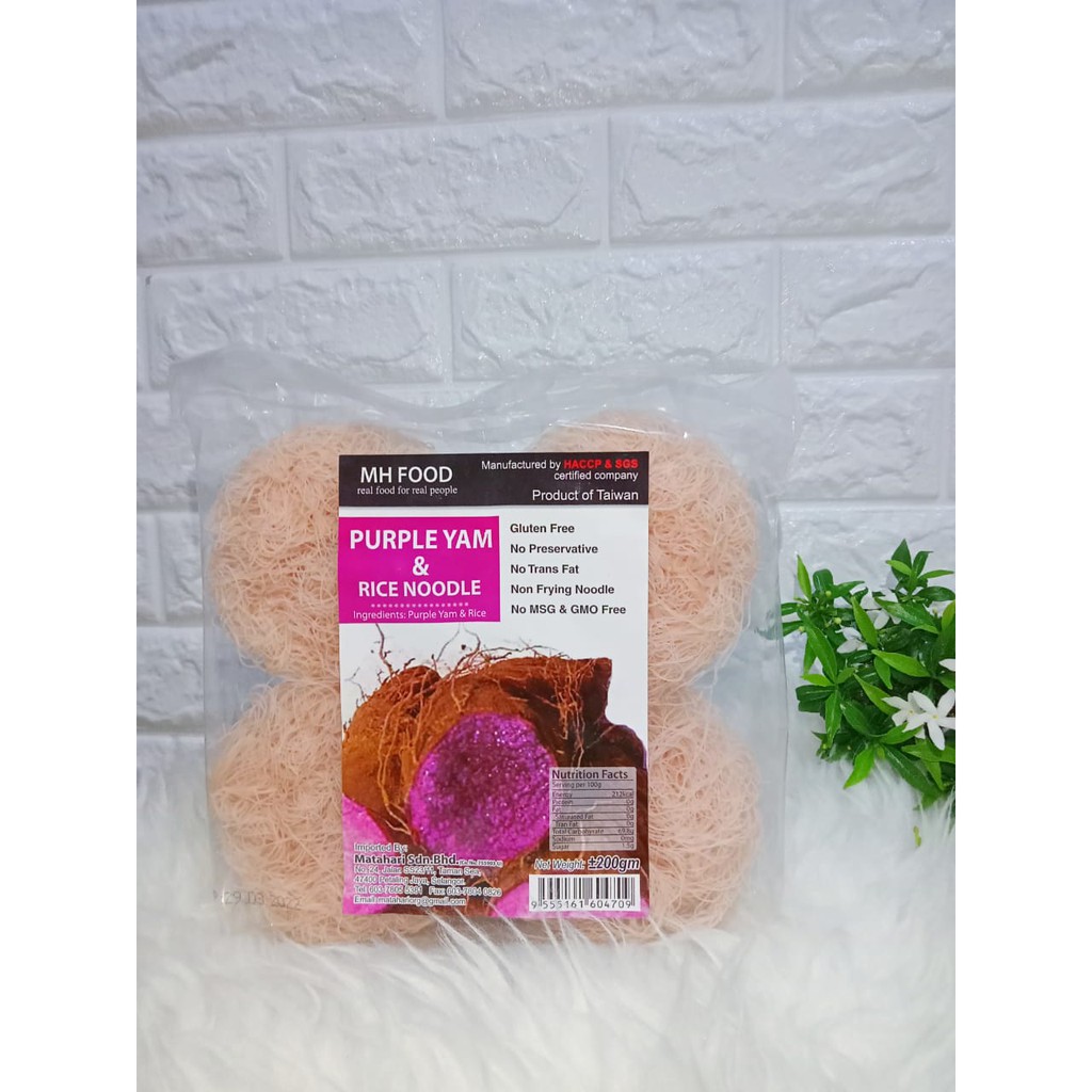 Jual MH Food Gluten Free Purple Yam & Rice Noodle / Bihun 200g | Shopee ...