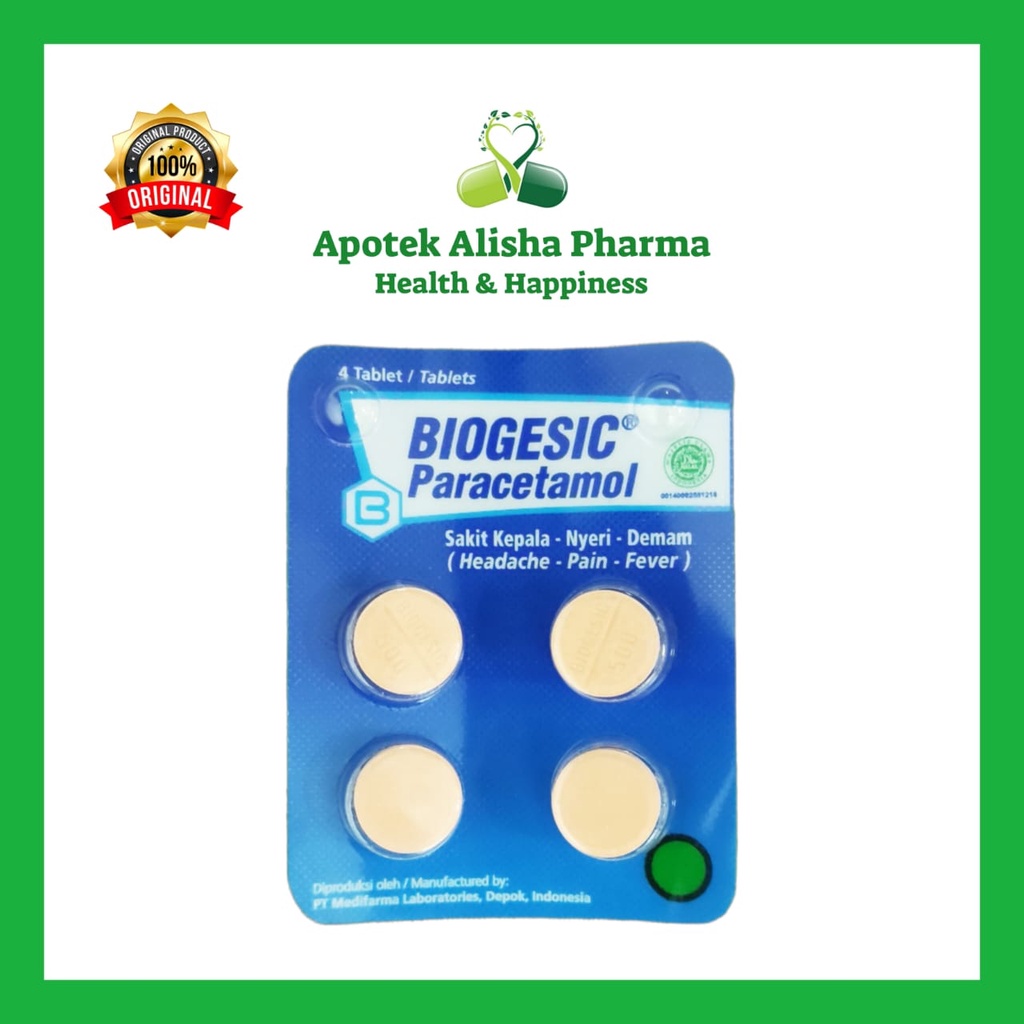 Jual Biogesic Tablet (Strip 4tablet ) - Biogesik Tablet Obat Penurun ...