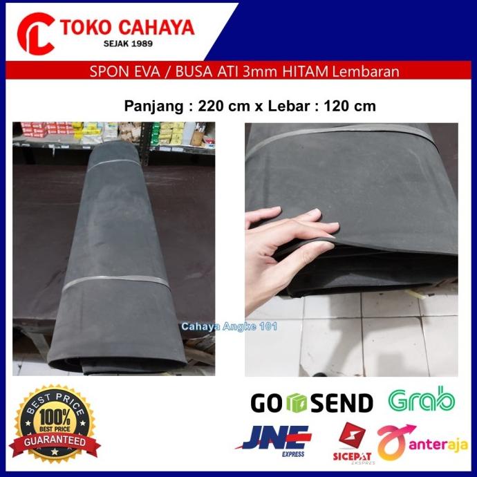 Jual Spon Eva Sponge Busa Ati Spon Karet 3mm Hitam 120 x 210 cm ...