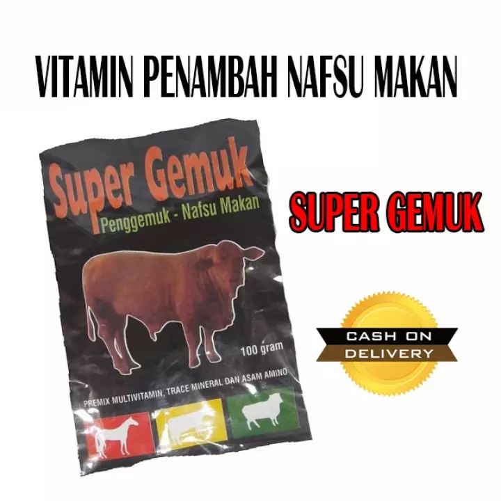 Jual SUPER GEMUK SAPI 100 GRAM TAMASINDO VITAMIN MINERAL SUPLEMEN ...