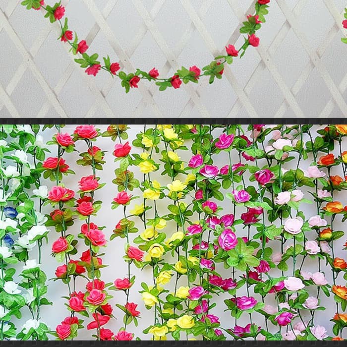 Jual bunga rambat plastik kecil 100 tanaman rambat bunga mawar ...