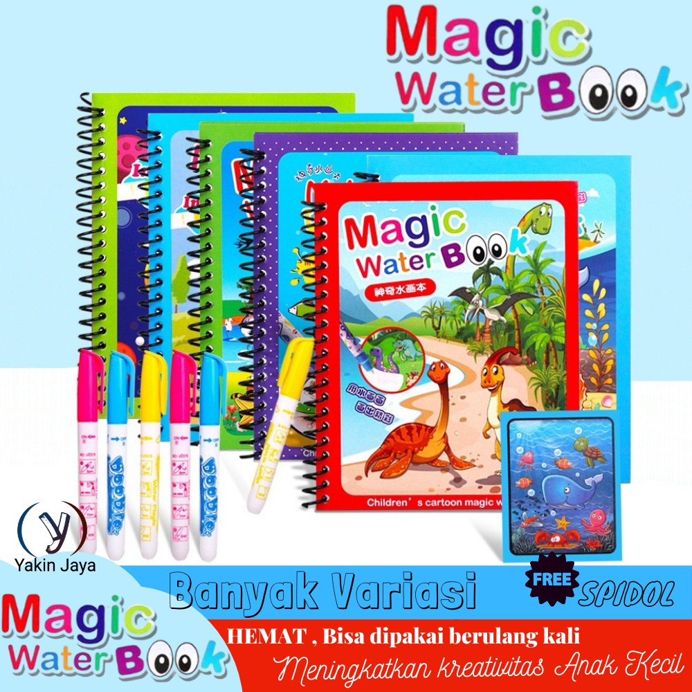 Jual Magic Water Book / Buku Edukasi Menggambar Ajaib TK PAUD | Shopee ...
