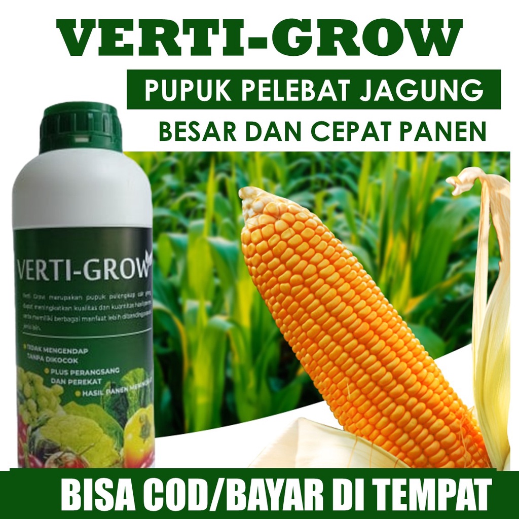 Jual 500 ML PUPUK NPK Cair Pelebat dan Pembesar Jagung Verti-GROW - Obat Pembesar Jagung Lebat ...