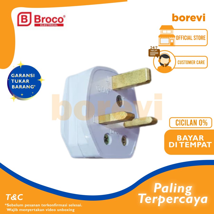 Jual STEKER AC BROCO 7110 A / COLOKAN STOPKONTAK AC BROCO | Shopee Indonesia