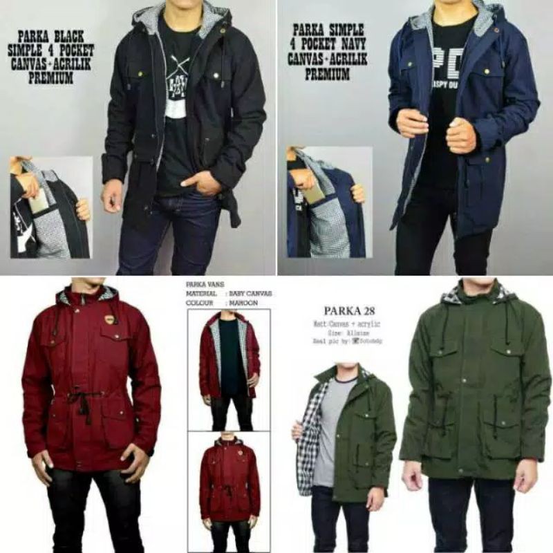 Jual JAKET PARKA PRIA REGLAN THE BOJIEL 2D 5 SAKU HOODIE BISA LEPAS | Shopee Indonesia