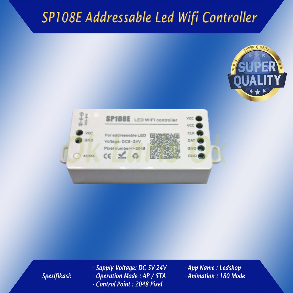 Jual Promo SP108E WIFI Magic Controller DC5-24V 2048 Pixels for WS2811 ...