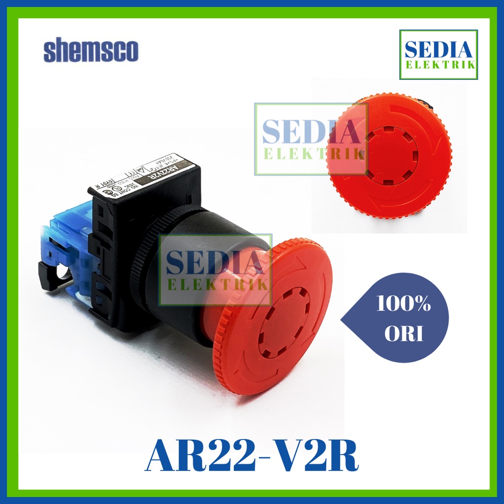 Jual Shemsco Emergency Push Button LOCK Trun To Release AR22-V2R ...
