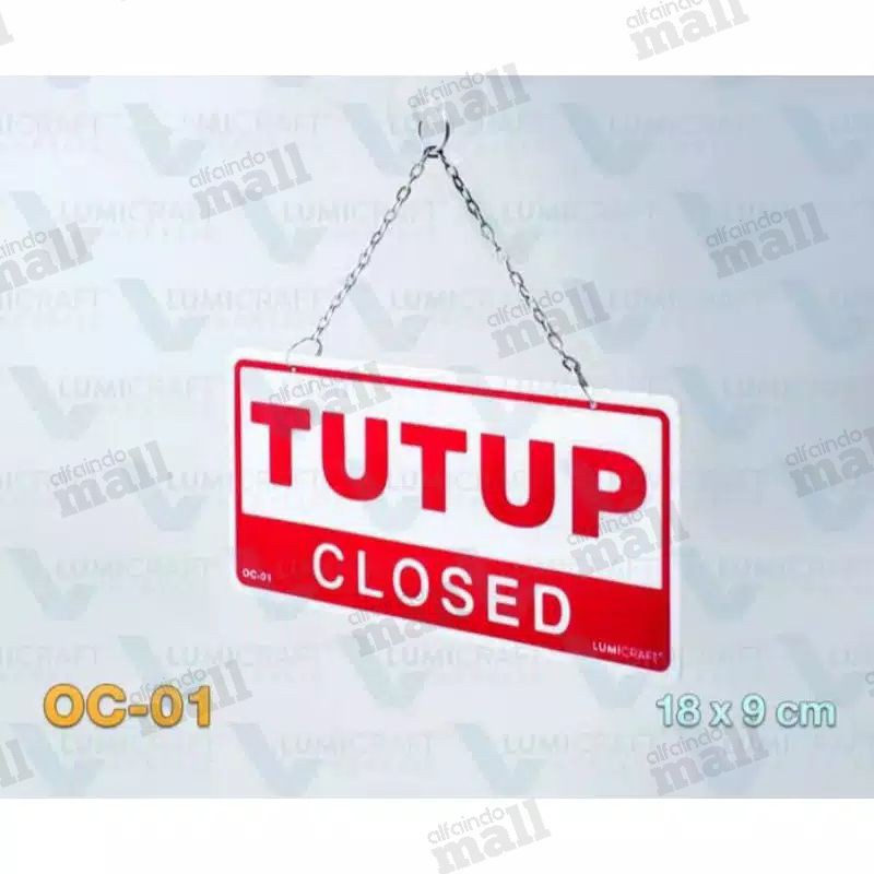 Jual Acrylic sign open close papan akrilik buka tutup 18 x 9 cm/papan ...