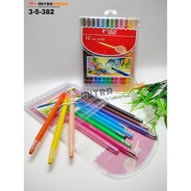 Jual CRAYON PUTAR / TWIST CRAYONS 12 WARNA | Shopee Indonesia