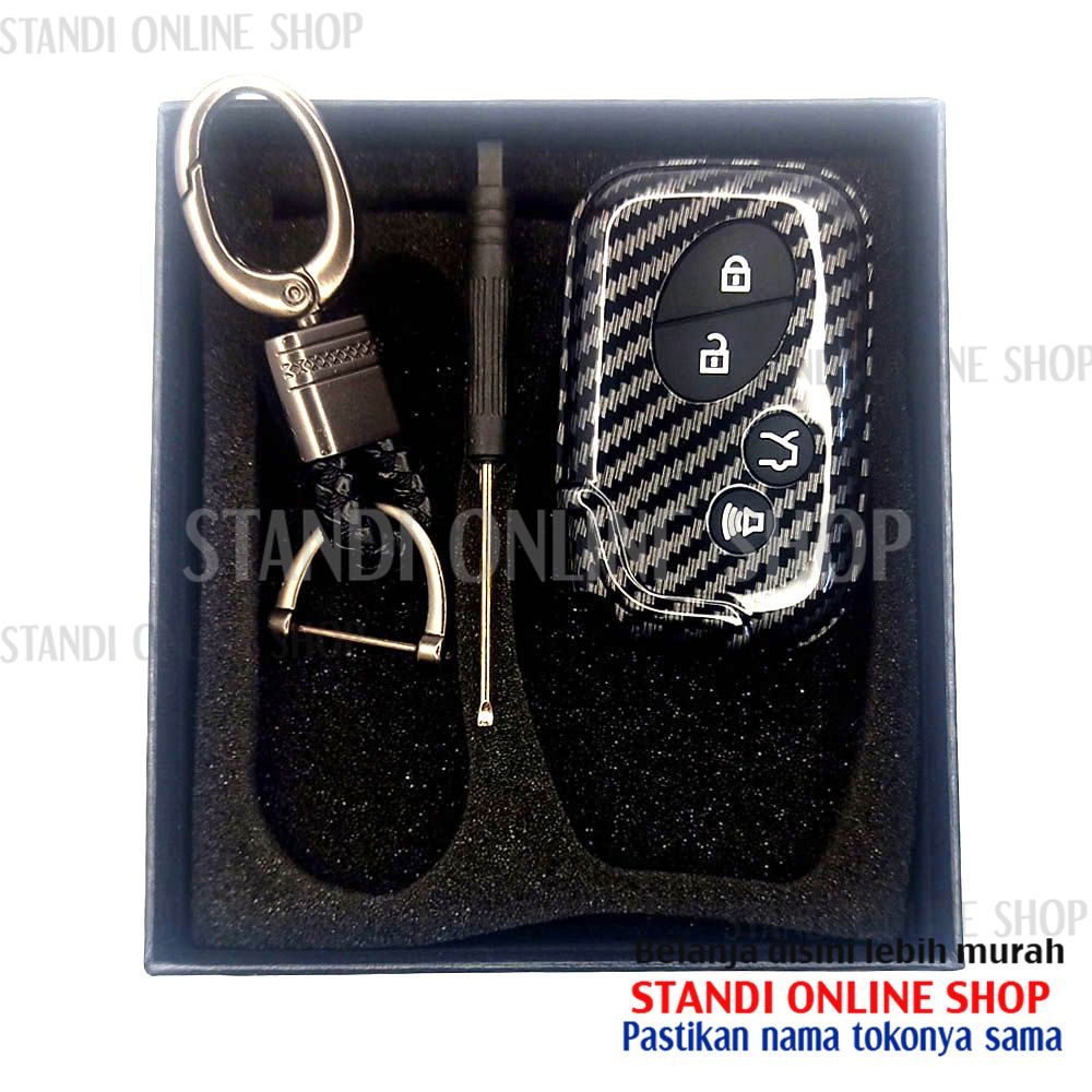 Jual Cover Smartkey Sarung Kunci Carbon Case Lexus ES IS GS LS LX RX GX ...