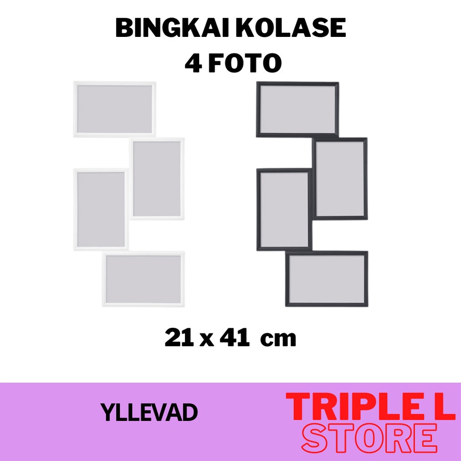 Jual Bingkai Foto Frame Kolase 4R 4 Foto Pajangan Dinding Minimalis YLV ...