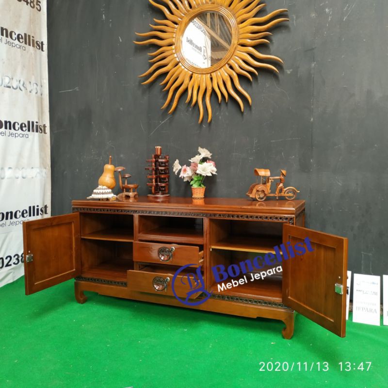 Jual bufet hongkong/bufet china ukuran panjang 150cm kayu jati mebel ...