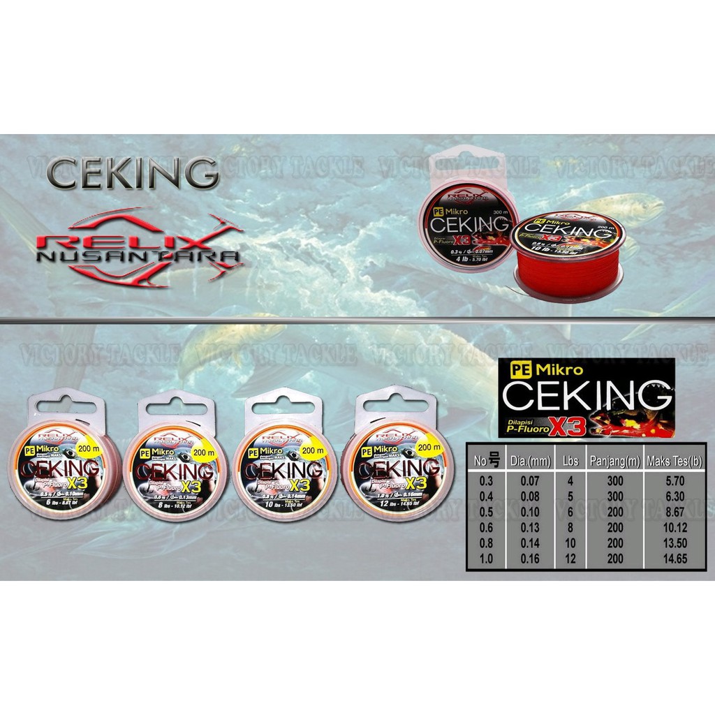 Jual EXTRA BONUS | SENAR PANCING BENANG PE RELIX NUSANTARA CEKING 200 METER | Shopee Indonesia