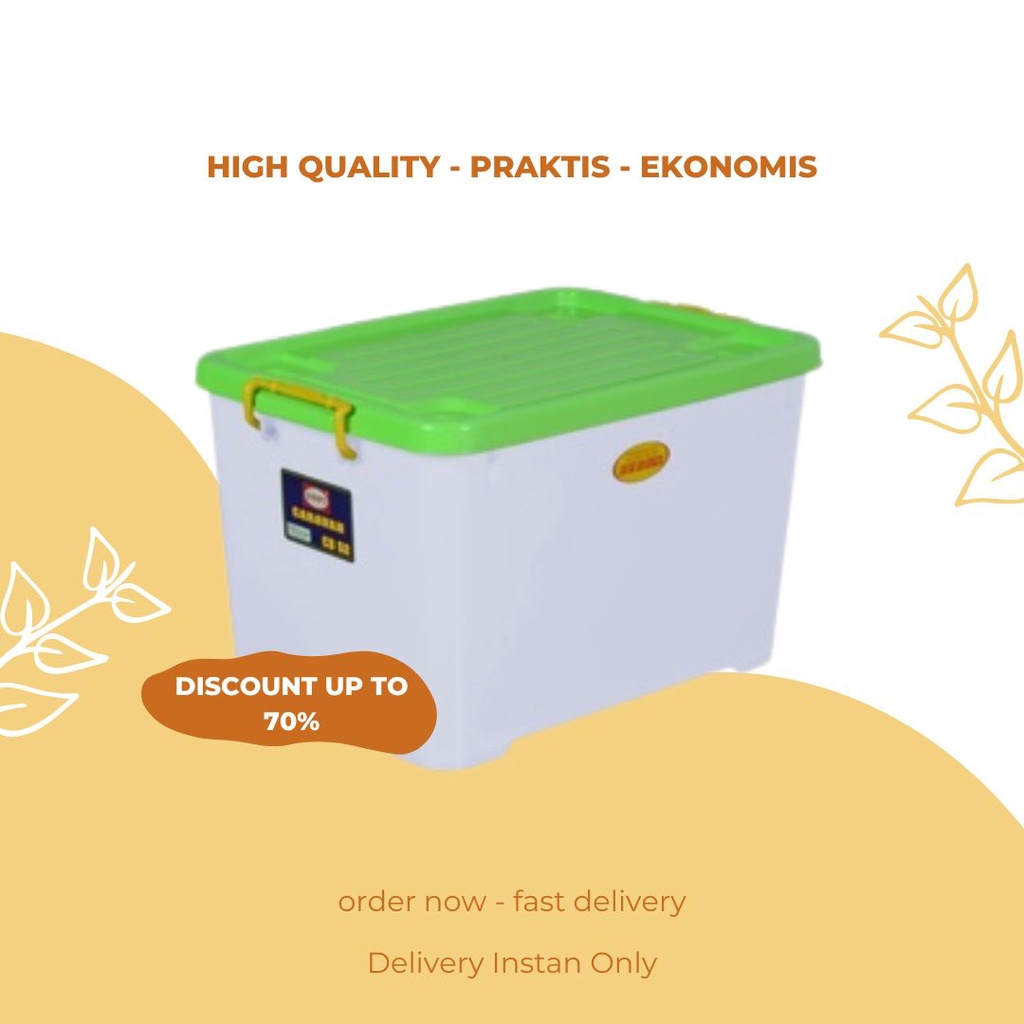 Jual KP - Shinpo Container Box 52 Liter + Roda | Tempat Penyimpanan ...