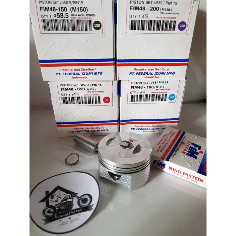 Jual Piston Kit Yamaha Mio Bore Up Mio XXB 150cc FIM 48 Pin 15 Fim48 ...