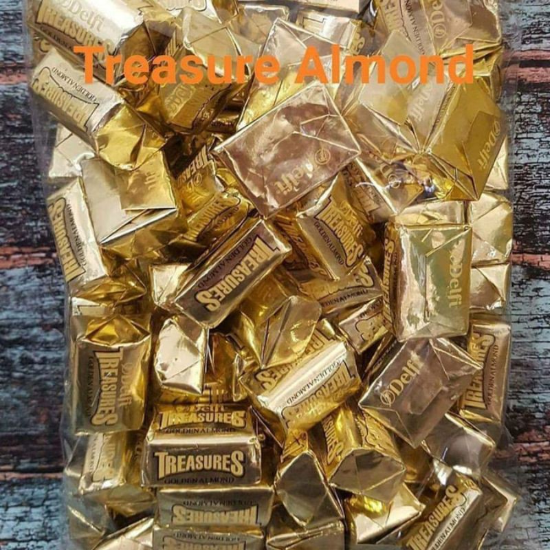 Jual Cokelat/coklat delfi Treasure almond dan cookies 250gram isi 24pcs ...