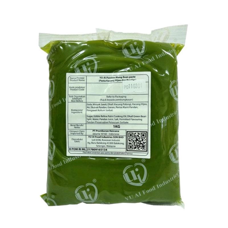 Jual Yuai filling pandan 1 kg pasta pandan isian roti pia mooncake ...