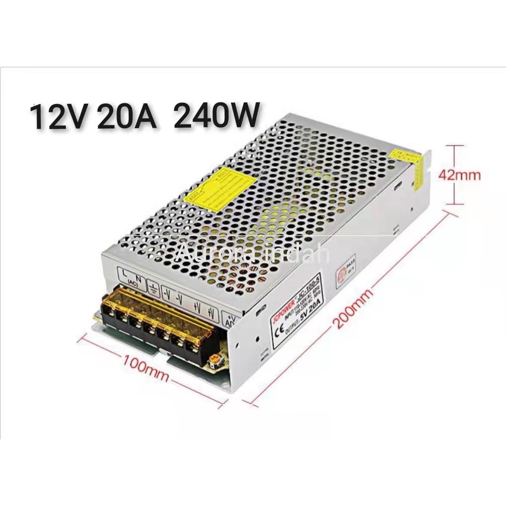 Jual Trafo 5A/10A/ 20A / adaptor (ADAPTOR BESI) power supply 12V CCTV LED Strip | Shopee Indonesia