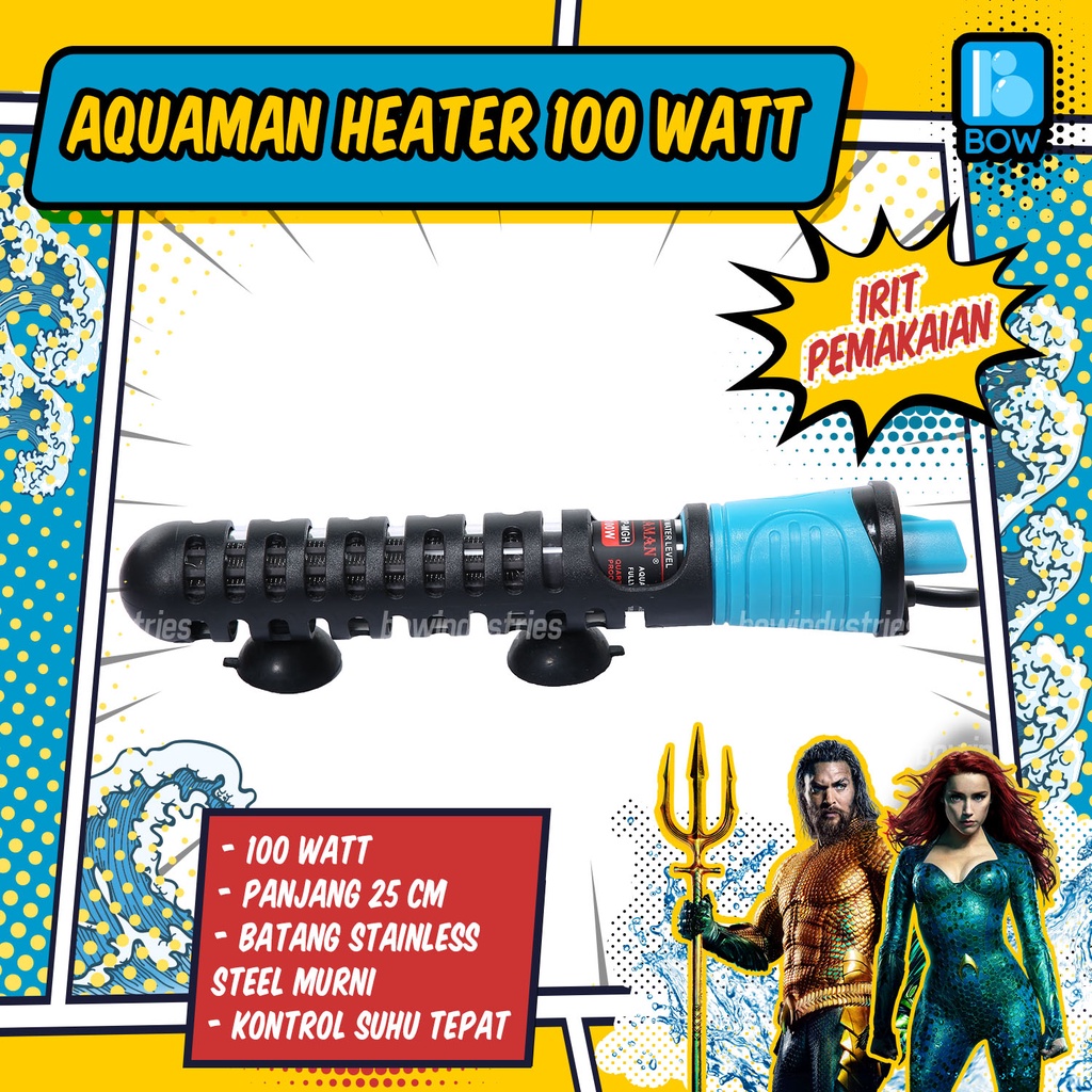 Jual HEATER AQUARIUM AQUAMAN AA MGH 100 WATT STAINLESS PENGHANGAT AIR AKUARIUM BPD | Shopee ...