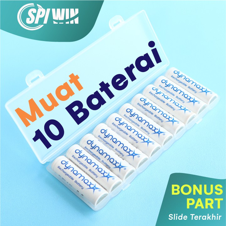 Jual BOX BATRE BATERAI CASE WADAH SIMPAN BATRAI TAMIYA 10 SLOT | Shopee ...