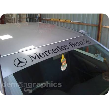Jual STICKER KACA DEPAN MOBIL MERCEDES BENZ DASARAN SILVER/ABU2 Keren ...