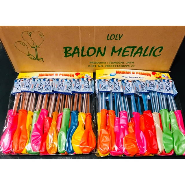 Jual Permen Pindy Balon Metalik 10 pak x 20 pcs | Shopee Indonesia