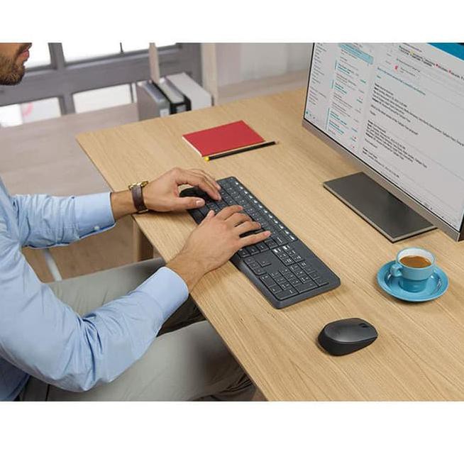 Jual Xpzs Logitech Wireless Mouse Keyboard Mk235 Combo Mk 235 Hitam Ppdt Shopee Indonesia