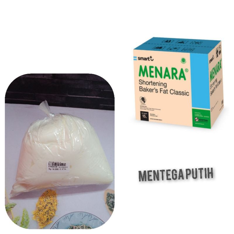 Jual Menara Shortening repack 1 kg(Mentega putih) | Shopee Indonesia