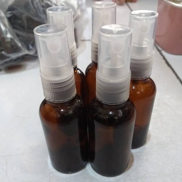 Jual Botol kaca tebal 30 ml coklat spray transparan | Shopee Indonesia