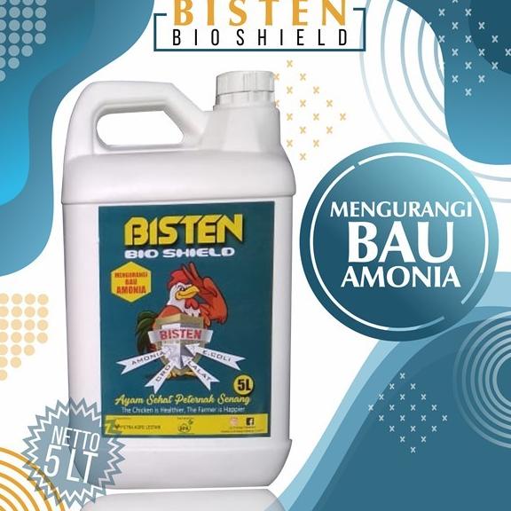 Jual [[BISA COD]] BISTEN BIO SHIELD Pengontrol Bau Amonia dalam Kandang Ayam 5 Liter ORIGINAL ...