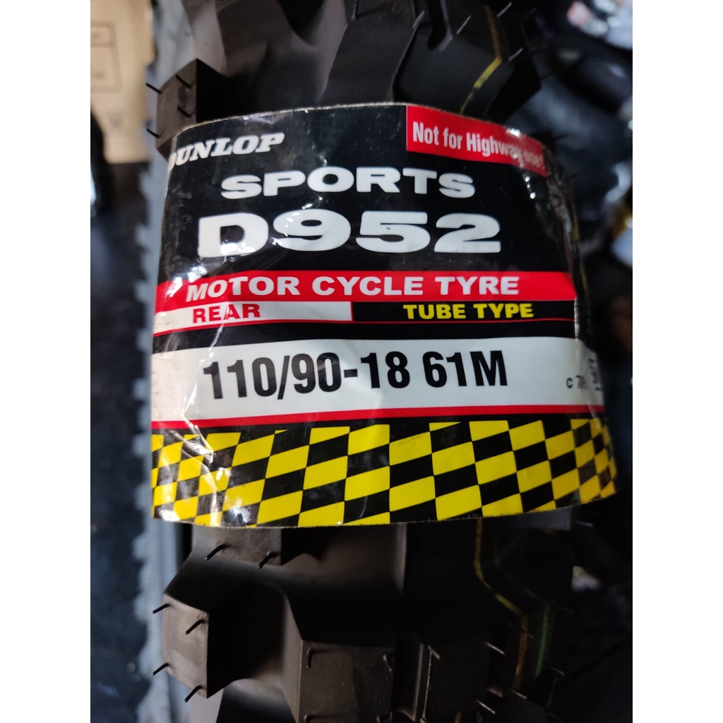 Jual Dunlop D952 110 90 18 Motocross REAR ban luar motor Trail Offroad ...